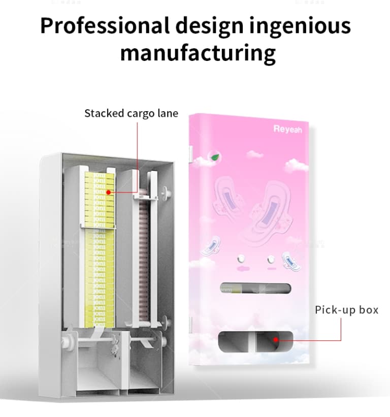 Battery Power Sanitary Napkin Vending Machine - Reyeah