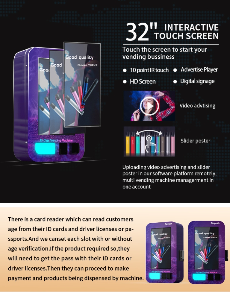 Vape Vending Machine Whosale - Reyeah