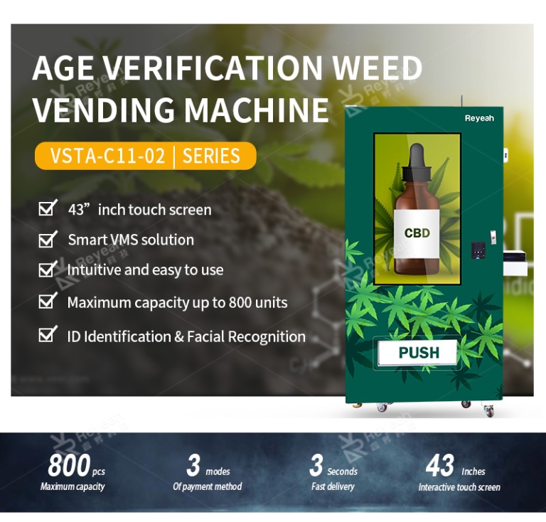 Age Verification Weed Vending Machine - Reyeah