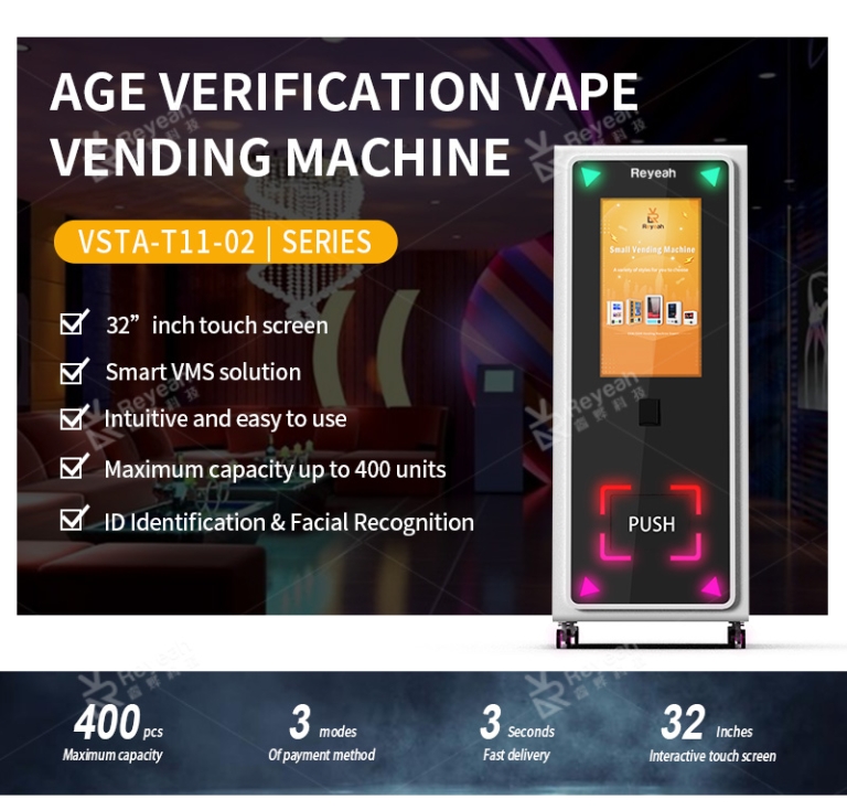 Age Restricted Touch Screen Vending Machine - Reyeah T11 - Reyeah