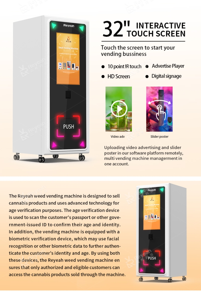 Age Restricted Touch Screen Vending Machine - Reyeah T11 - Reyeah