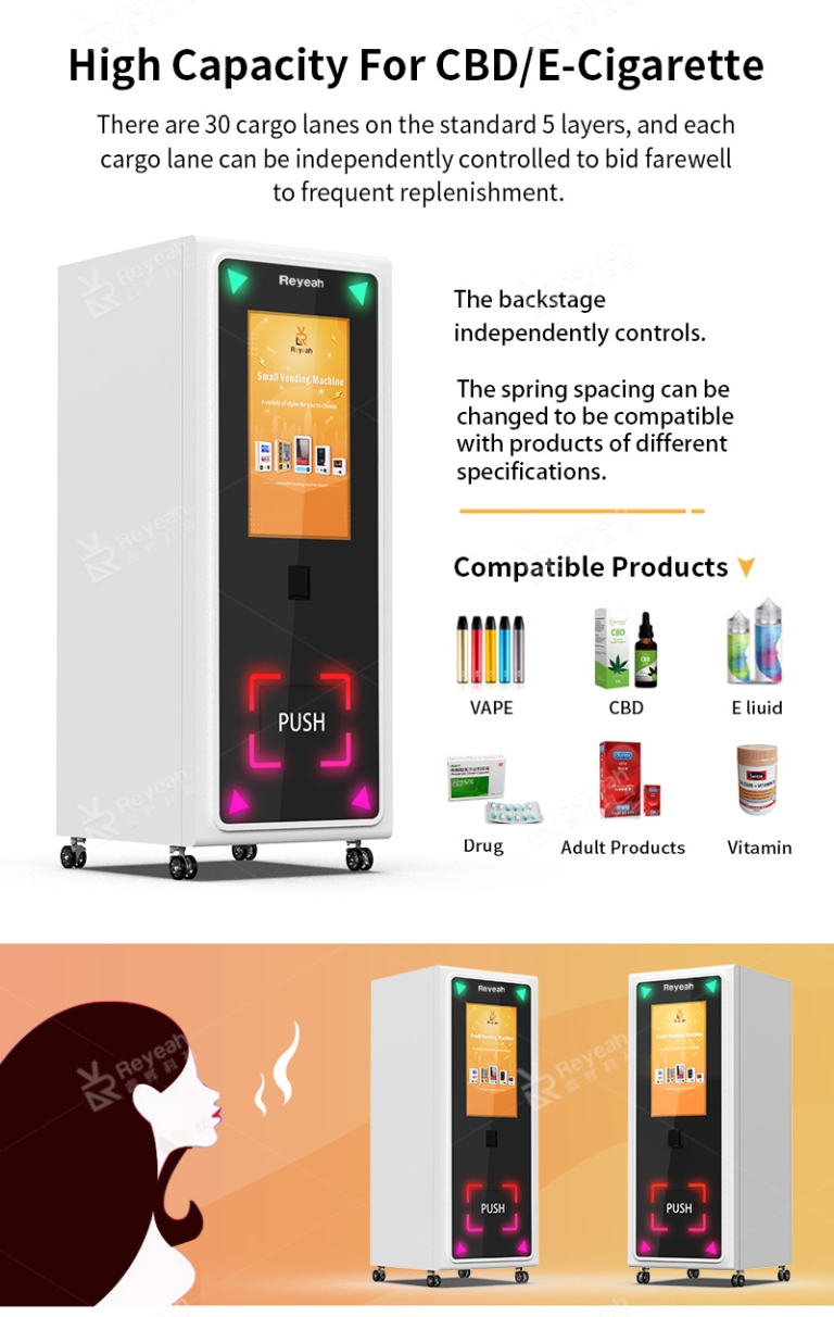 Age Restricted Touch Screen Vending Machine - Reyeah T11 - Reyeah