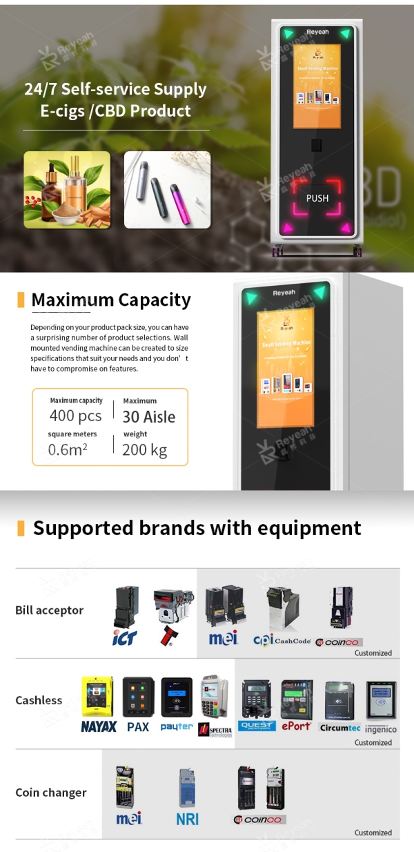 Age Restricted Touch Screen Vending Machine - Reyeah T11 - Reyeah