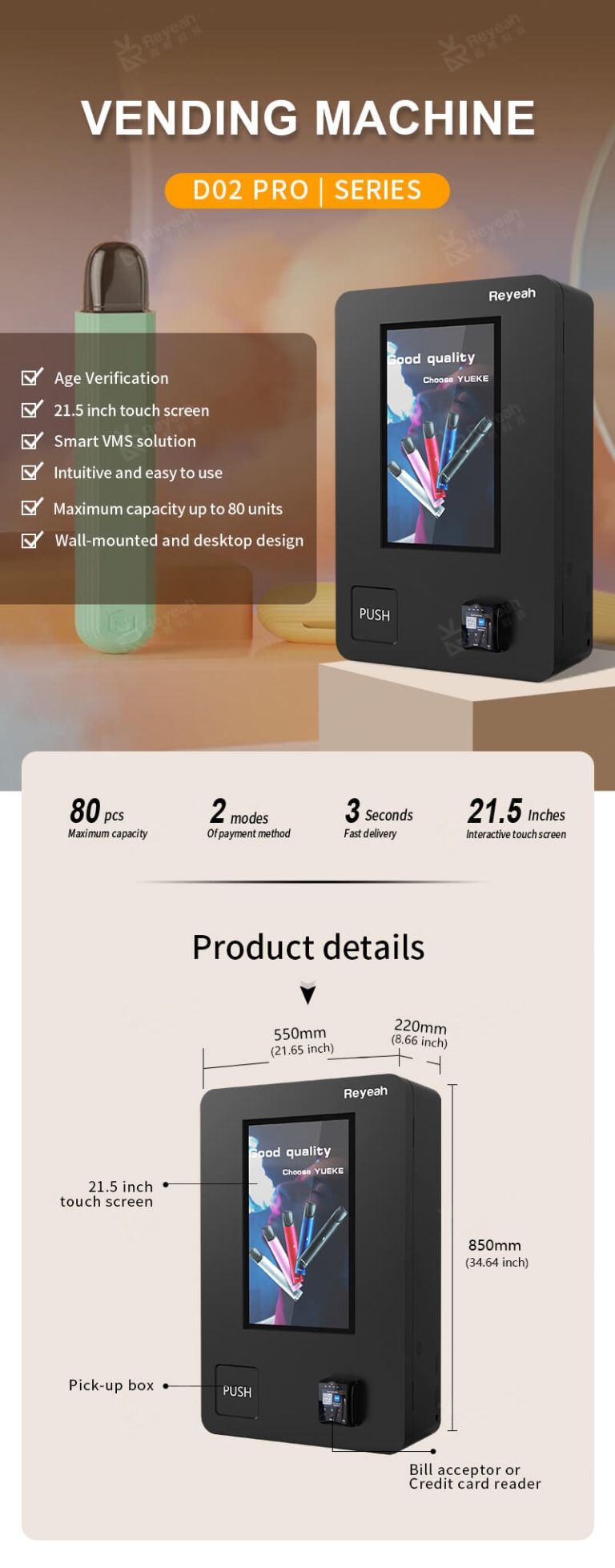 Low-Cost Vending Machine With Cashless Payment- Reyeah