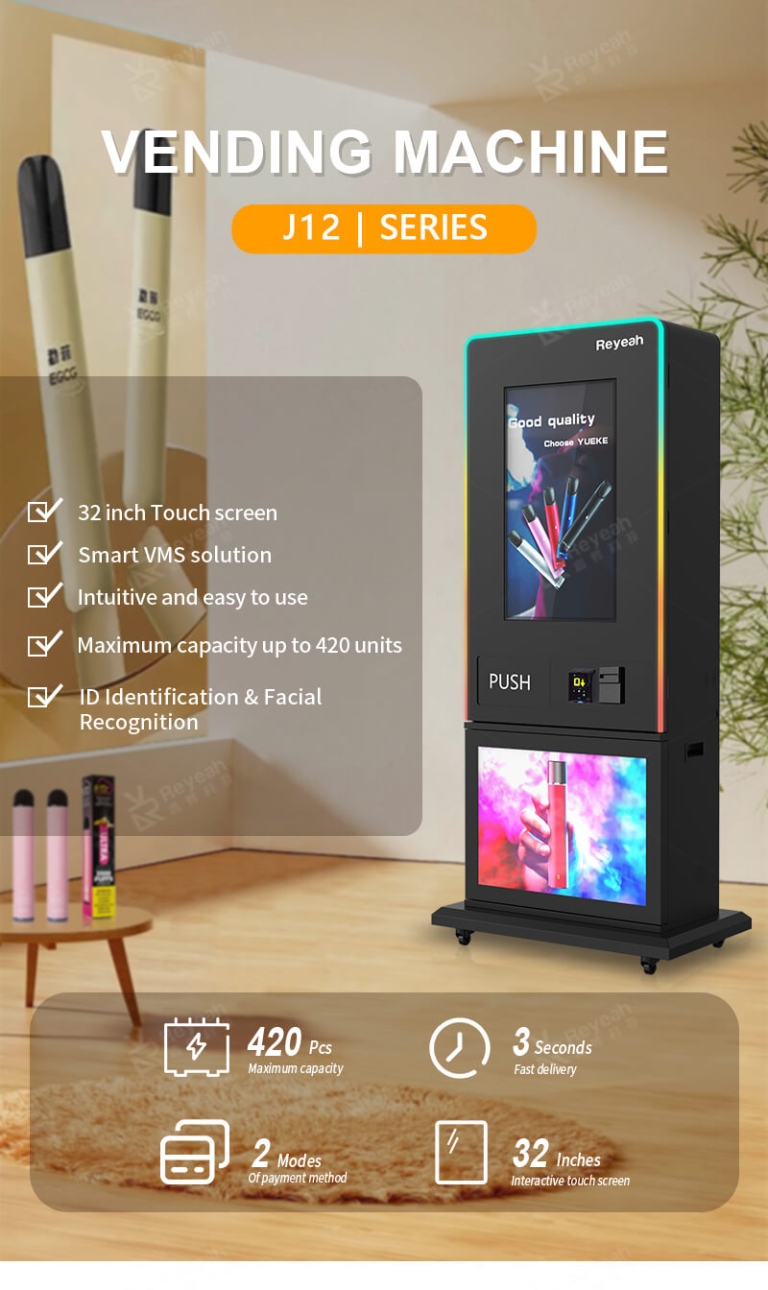 Vape Standing Vending Machine With Wheels-J12 - Reyeah