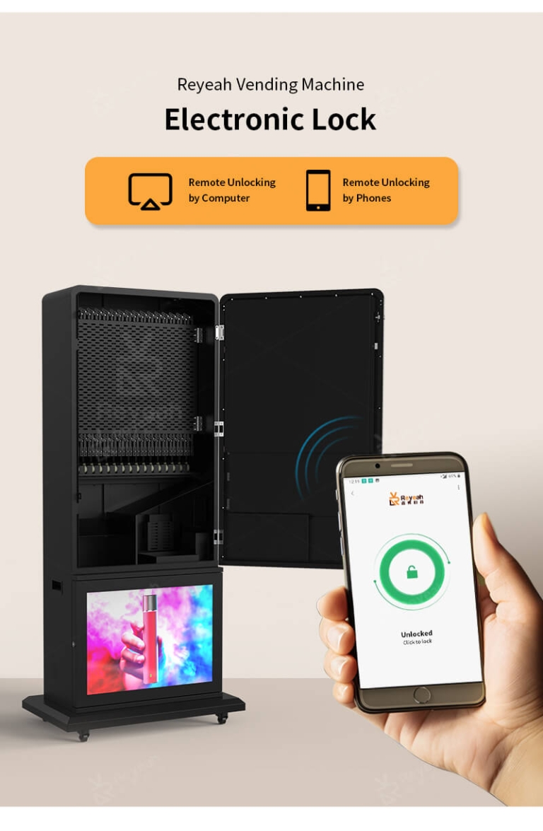 Vape Standing Vending Machine With Wheels-J12 - Reyeah