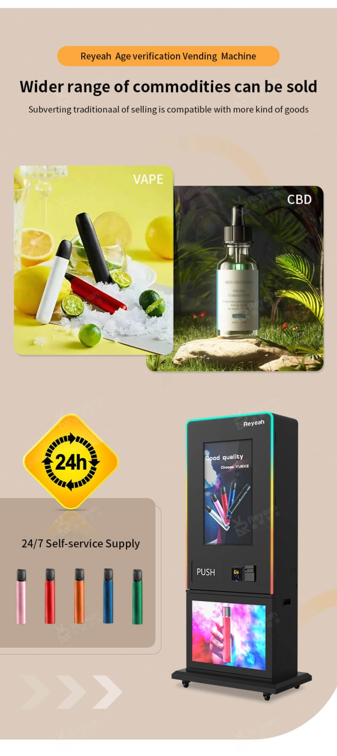 Vape Standing Vending Machine With Wheels-J12 - Reyeah