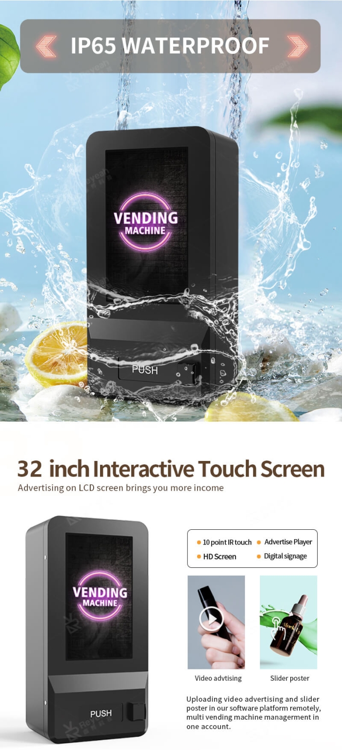 Waterproof Outdoor Vending Machine With Age Identification J02 Pro - Reyeah