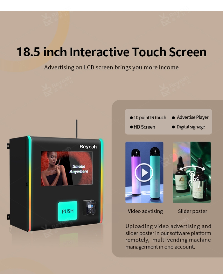 Wall Mounted Vending Machine B02 Pro With Touch Screen - Reyeah
