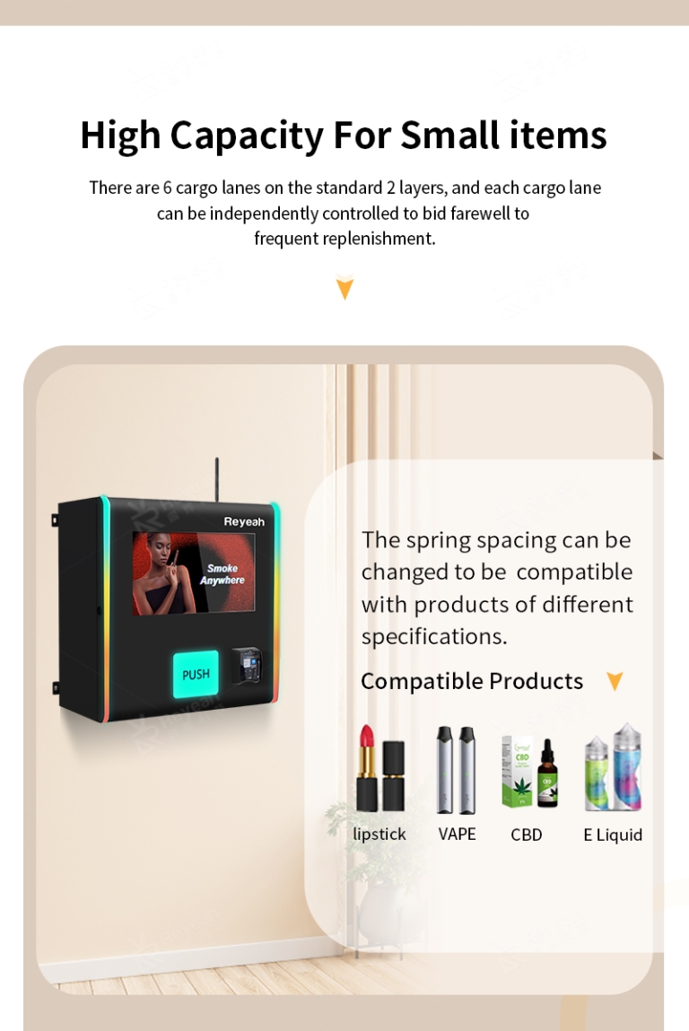 Wall Mounted Vending Machine B02 Pro With Touch Screen - Reyeah