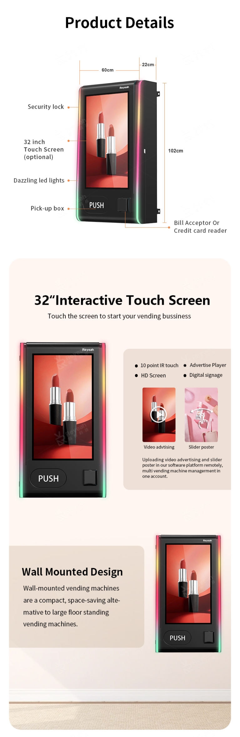Makeup Vending Machine For Sale – G Pro 01 - Reyeah