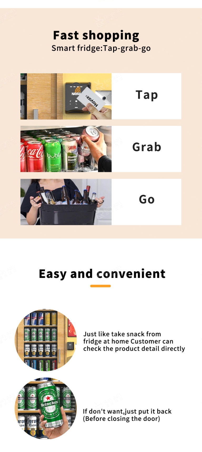 Smart Fridge Vending Machine Solution- Reyeah